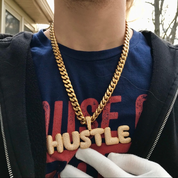 Spicyice.com | Accessories | Iced Hustle Pendant W 8k 12mm Cuban Link ...